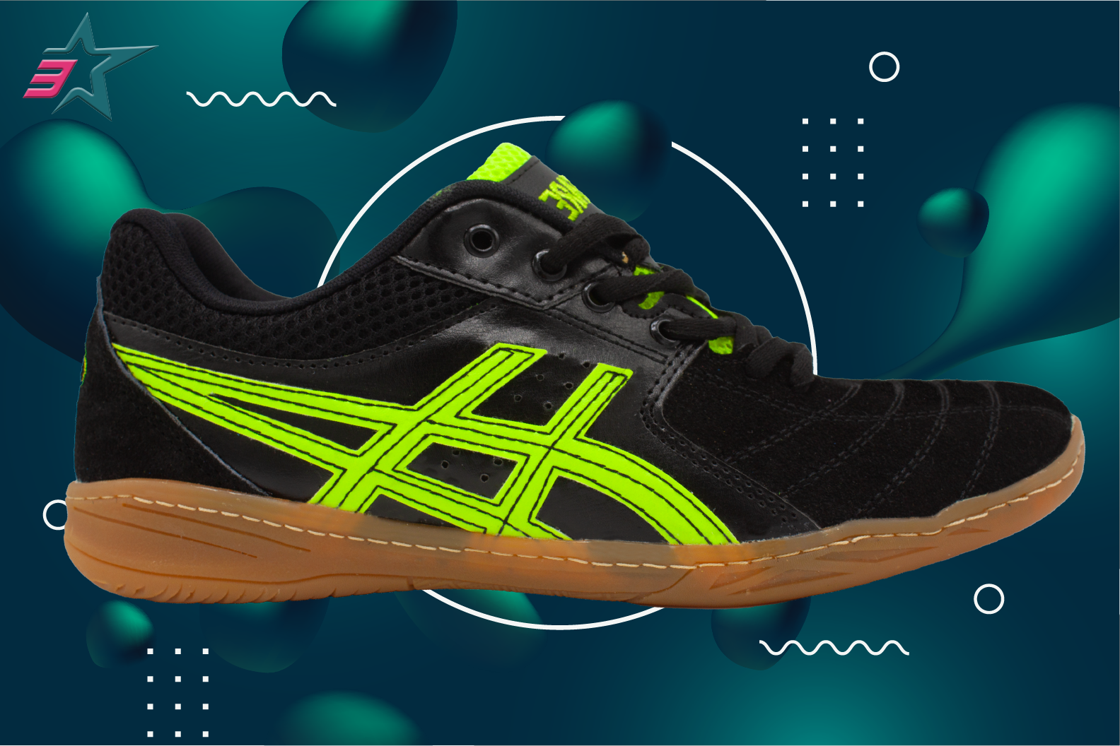 Asics futsal shoes with rubber soles - 3setareh Shoes